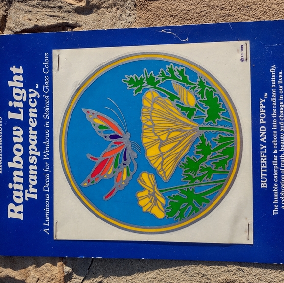 Accents | Vintage Window Stained Glass Look Vintage Sticker | Poshmark